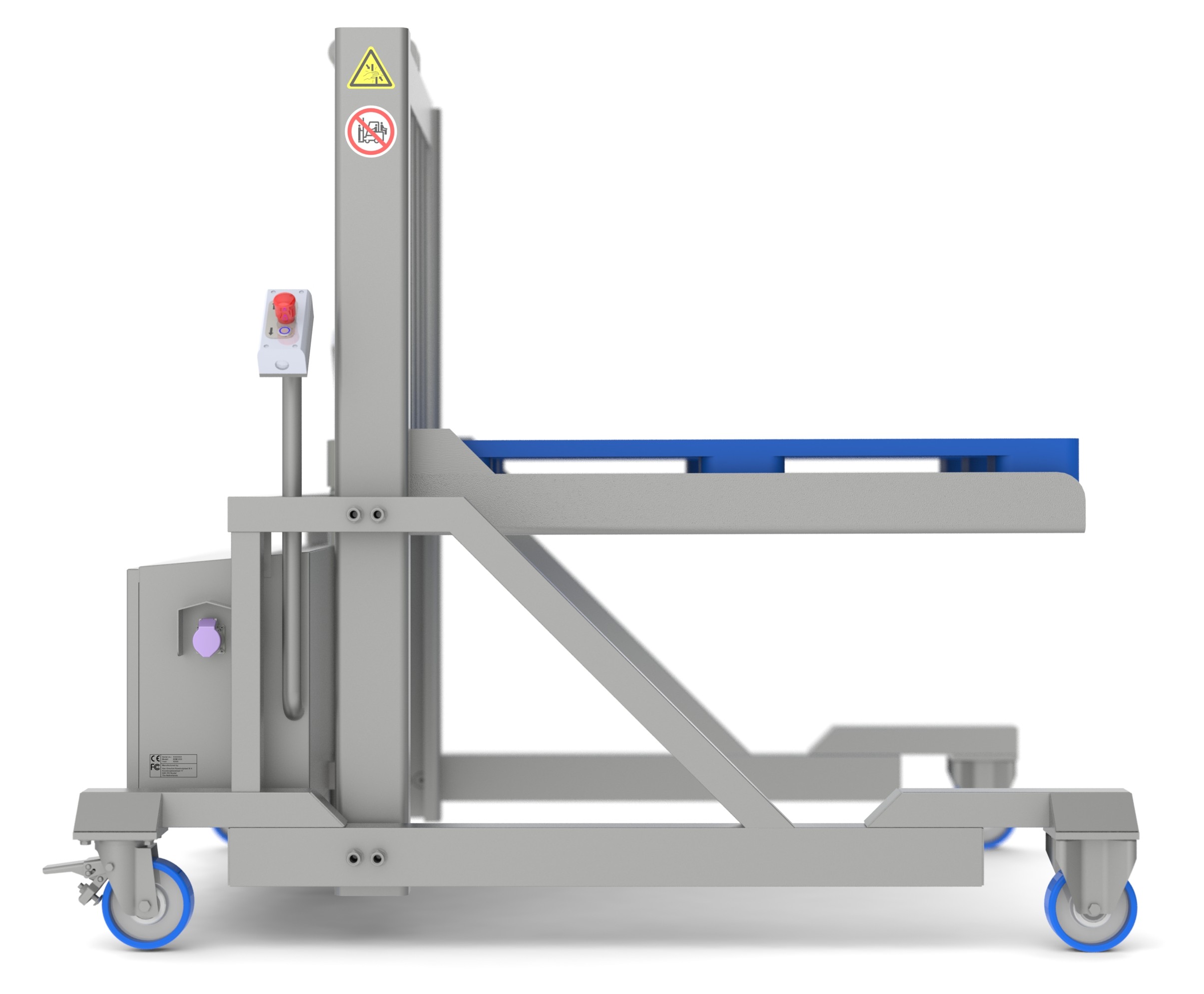 Lifters (Tippers) : Backsaver PLBR Wide Pallet Lifter/Stacker